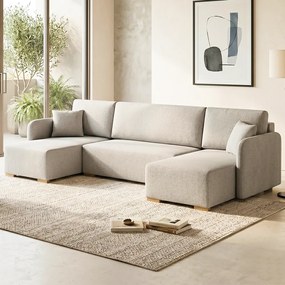 Sedací souprava COMA U | 140x292x140 cm | rozkládací + úložný prostor | VÝBĚR TKANIN