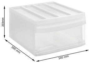 L - Zásuvka, úložný box vysunovací, transparentní  Rotho SYSTEMIX