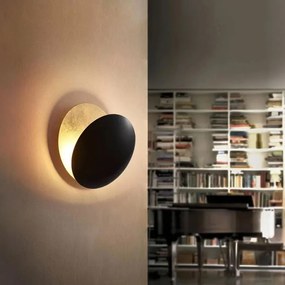 Toolight Toolight, LED nástěnné svítidlo APP1433-W, černá matná-zlatá, OSW-07985