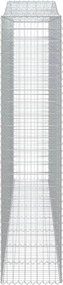 Klenutý gabionový koš 400 x 50 x 220/240 cm pozinkované železo 153421
