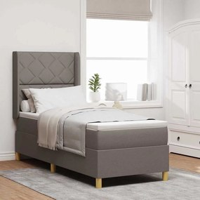 Postel s boxspringem s čelo Taupe 80 x 200 cm textil 3341865