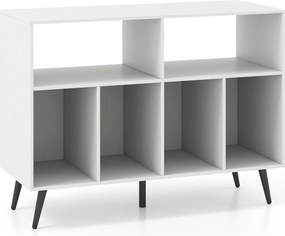 Costway 3patrový stojan na gramofon s vinylovými úložnými policemi