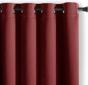 Závěs AmeliaHome Blackout s průchodkami 140x245 cm růžové víno