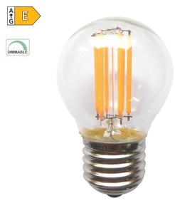 Diolamp LED Mini Globe Filament žárovka čirá P45 6W/230V/E27/2700K/760Lm/360°/Dim