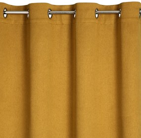 ZATEMŇOVACÍ ZÁVĚS NA KROUŽCÍCH AMARO 140X250 CM HOŘČICOVÁ