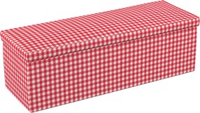 Čalouněná skříň barva červená látka vzorované