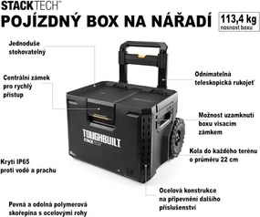 Toughbuilt | StackTech® - pojízdný box na nářadí