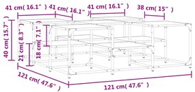 Konferenční stolek dub sonoma 121x121x40 cm kompozitní dřevo - Default Title