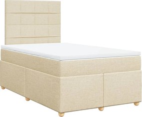 Box spring postel s matrací krémová 120x200 cm textil 3291252