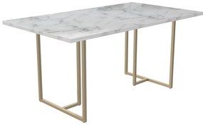 Jídelní stůl s deskou v dekoru mramoru 90x160 cm Astor – CosmoLiving by Cosmopolitan