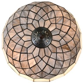 Stolní lampa Tiffany Krisoijn šedá v art deco stylu – 40x58 cm