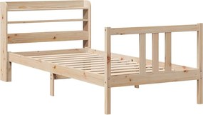Rám postele s čelem 90 x 190 cm masivní borovice 3306696