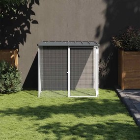 Klec pro kuřata se střechou antracitová 103 x 98 x 90 cm ocel 172337