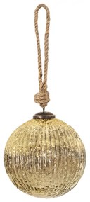 Zlatá skleněná vánoční ozdoba koule Emma – 5x5 cm