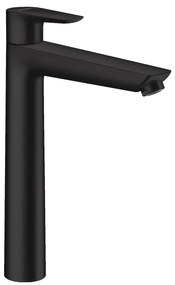 Hansgrohe Talis E, vysoká umyvadlová baterie 240 s odtokovou soupravou s táhlem, černá matná, 71716670