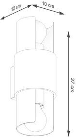 Nástěnné svítidlo Flash2, 1x bílé kovové stínítko