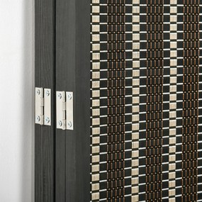 HOMCOM 4-panelový paraván 180 x 180 cm, bambusová zástěna, skládací, oddělovací stěna pro obývací pokoj, hnědá