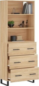 Skříň highboard dub sonoma 69,5 x 34 x 180 cm kompozitní dřevo 3189408
