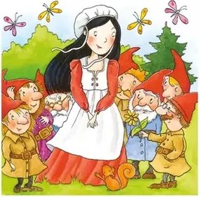 GOKI Dřevěné kostky Pohádky / 9 kostek / od 3 let