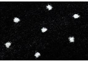 Kusový koberec shaggy Dots antracitový kruh 160cm