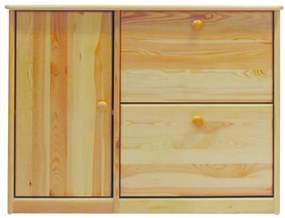 Vomaks unit, s.r.o. Výklopný botník se skříňkou masiv borovice DITA II Barva: surové dřevo