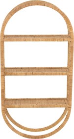 Nástěnná oválná ratanová polička Rattan Boom - 56*20*110cm
