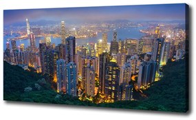 Wallmuralia Foto obraz na plátně Noční Hongkong 100x50