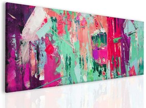 Obraz abstraktní město Pink Velikost (šířka x výška): 120x40 cm