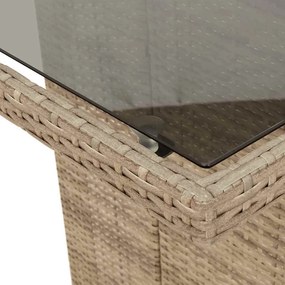 9dílný zahradní bistro set s poduškami béžový polyratan 3277106