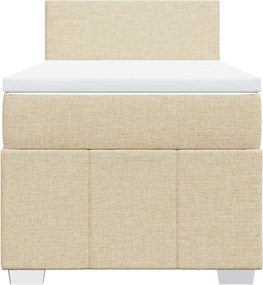 Box spring postel s matrací krémová 80 x 200 cm textil 3286893