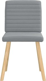 Jídelní židle 6 ks světle šedé textil 3315544