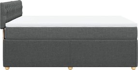 Box spring postel s matrací tmavě šedý 140 x 190 cm textil 3287459