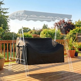 Outsunny obal na zahradní houpačku pro 2 osoby, voděodolný ochranný obal, odolný proti větru a UV záření, tkanina 420D Oxford