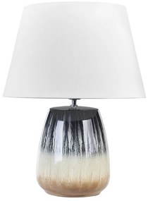 Keramická stolní lampa šedá/ béžová CIDRA Beliani