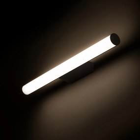 RENDL R13888 CASSAMBA LED nástěnná lampa, koupelnová IP44 černá mléčný akryl