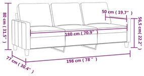 Petromila 3místná pohovka tmavě zelená 180 cm samet