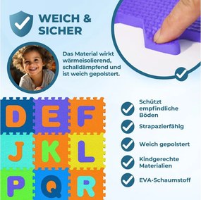 Puzzle podložka 86dílný vícebarevná