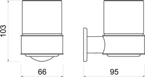 Ferro Smile držák zubních kartáčků SMILE, chromová, ASM03