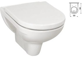 Laufen Pro Závěsné WC, 560x360 mm, bílá H8209500000001
