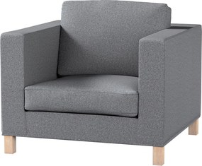 Potah na křesko IKEA Karlanda, krátký barva šedá látka pletený vzor