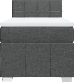 Box spring postel s matrací tmavě šedá 90x190 cm textil 3286924