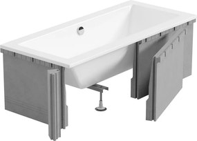 Mexen X-ST, polystyrenový plášť na obdélníkovou vanu 160-190 x 70-90 cm, bílá, 55021-00