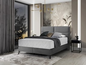 Luxusní postel s komfortní matrací Sardegna 180x200, šedá Nube