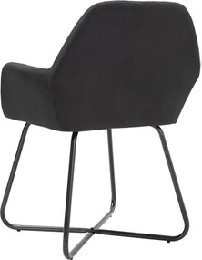 Jídelní židle 2 ks černé textil 249813