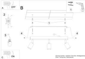 Sollux SL.1288 - Bodové svítidlo VERDO 3xGU10/10W/230V bílá