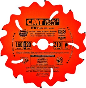CMT C236 pilový kotouč na cementotřískové desky - D160x2,21-2,2x20 Z10 diamantový