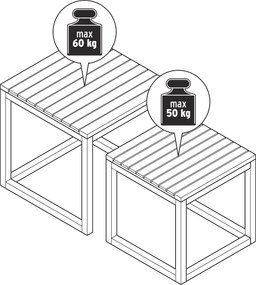 Tchibo - Odkládací stolky - barva: hnědá