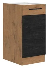 Spodní kuchyňská skříňka Woodline 40 D 1F BB, Barva: dąb lancelot / dark wood