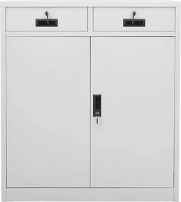 Kancelářská skříň světle šedá 90 x 40 x 102 cm ocel 336410