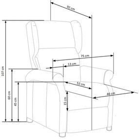 Polohovací křeslo RELAXA žlutá